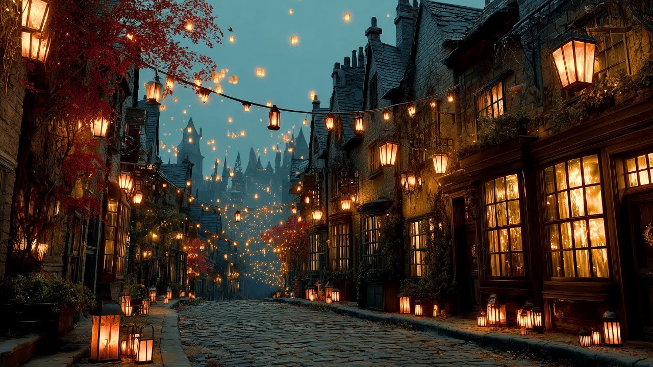 Hogsmeade in Autumn | Fantasy Ambience for Relaxation and Focus - YouTube