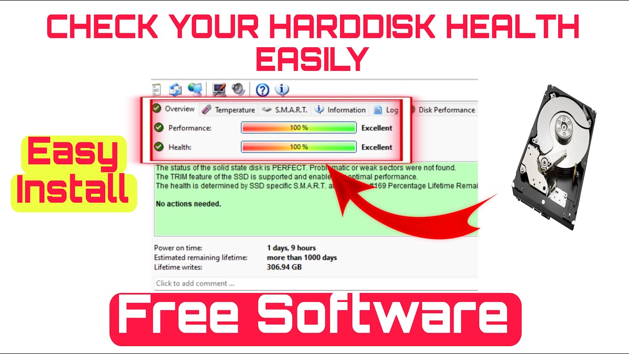 Free Software to Check Hard Disk and SSD Health Easily ! | Easy ...