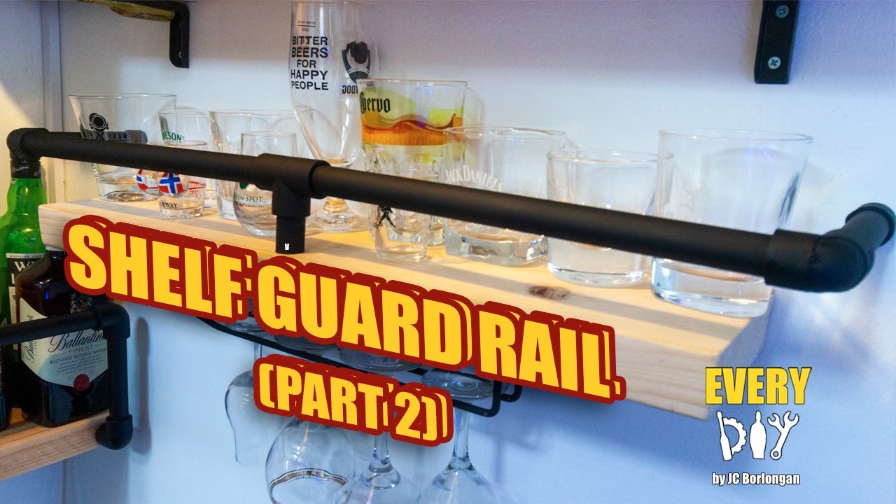 LUNCH BREAK DIY - PVC PIPE GUARD RAIL FOR GLASS SHELF - YouTube