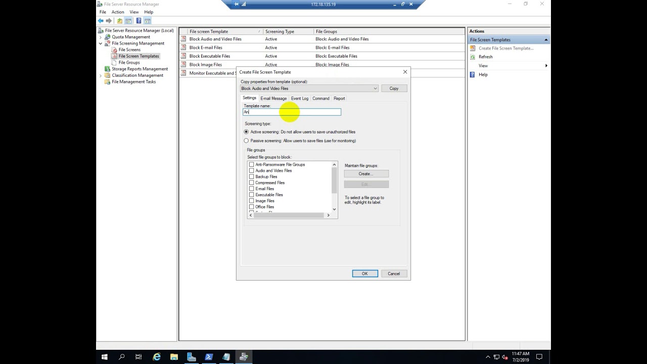 Anti-Ransomware File System Resource Manager Windows 2019 - YouTube