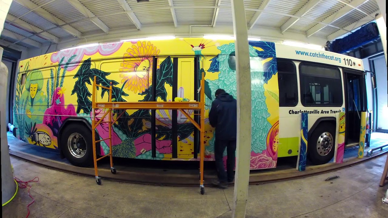 Installation of a Full Bus Wrap - YouTube