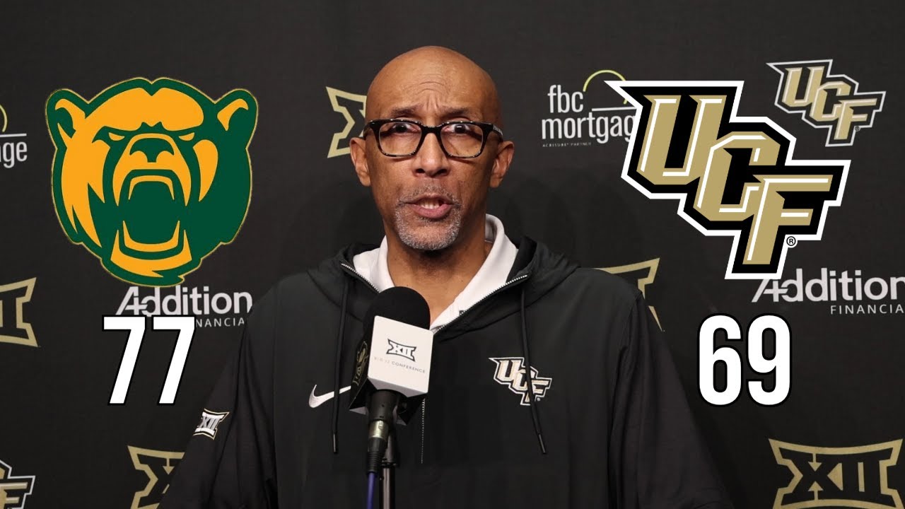 Baylor 77, UCF 69 - Coach Johnny Dawkins Press Conference 🏀 - YouTube