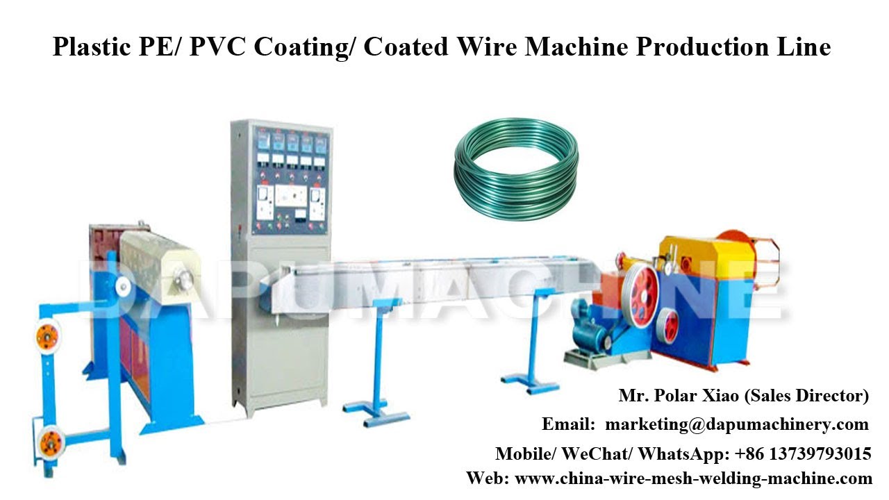 Steel wire Plastic PE PVC coated coating wire making machine | PVC ...