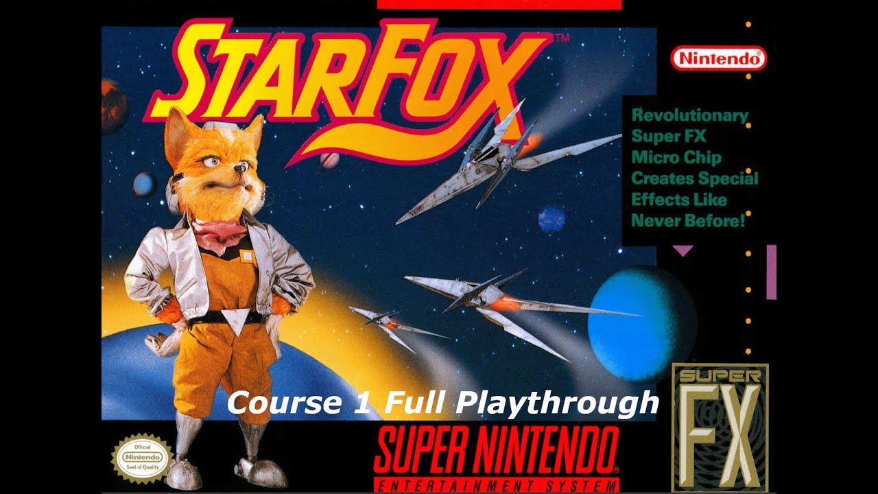Starfox (SNES) Course 1 Full Playthrough - YouTube