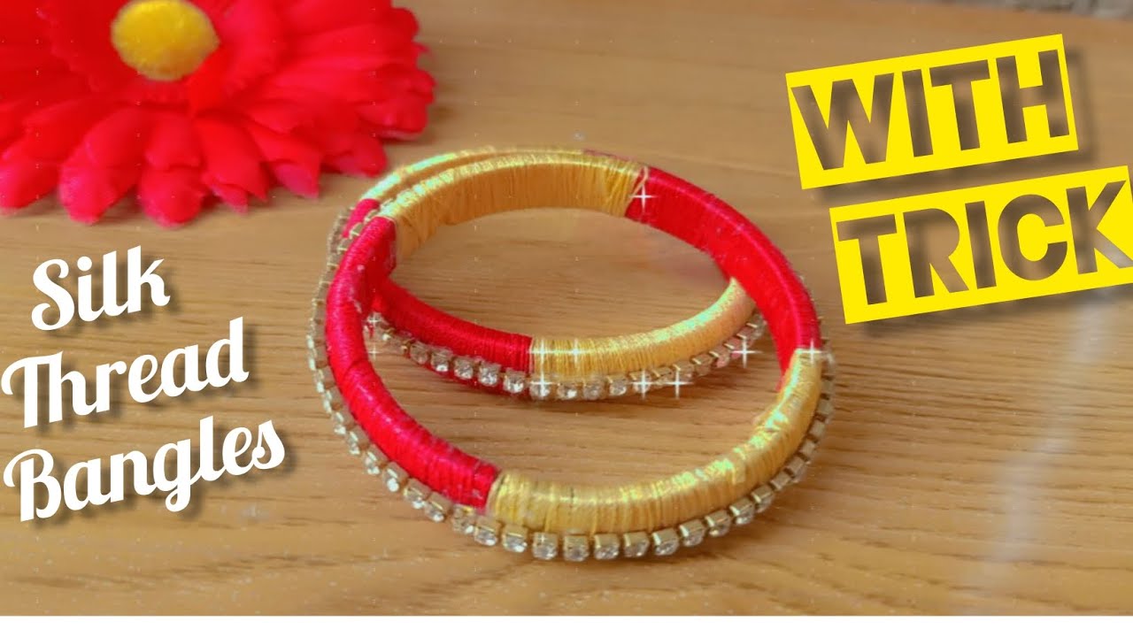 Silk Thread Bangles | How To Make Bangles At Home | DIY Bangles - YouTube