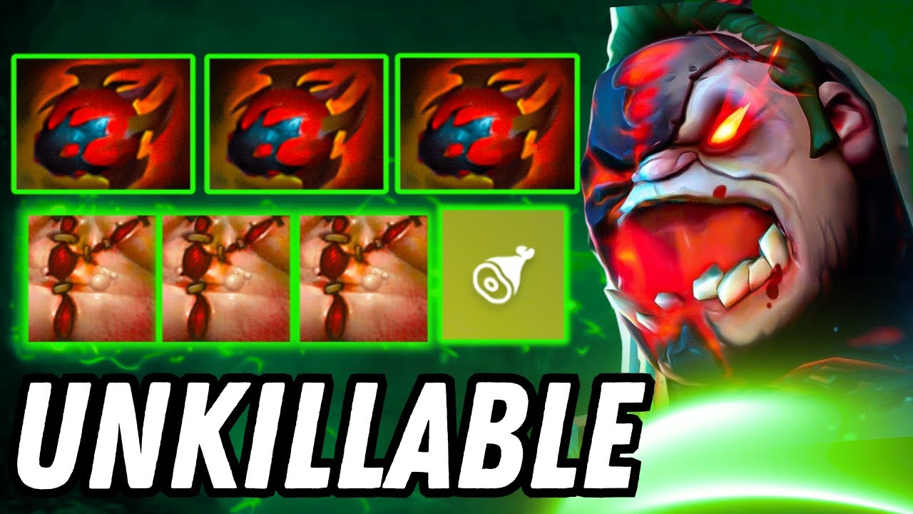 New Monster Burn Damage Pudge 33Kills Overwhelming + Giant Ring ...