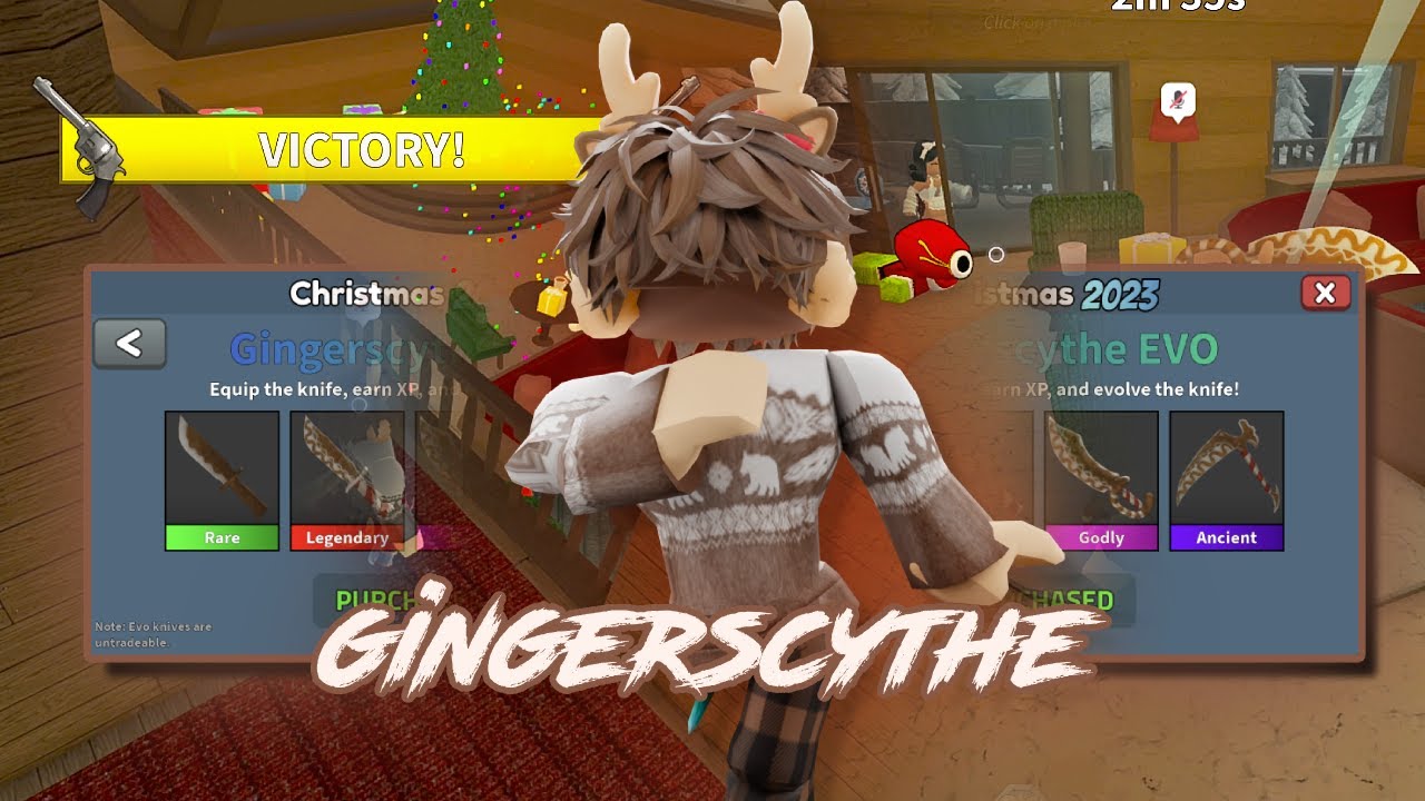 USING THE NEW GINGERSCYTHE EVO IN MM2 (Murder Mystery 2) - YouTube