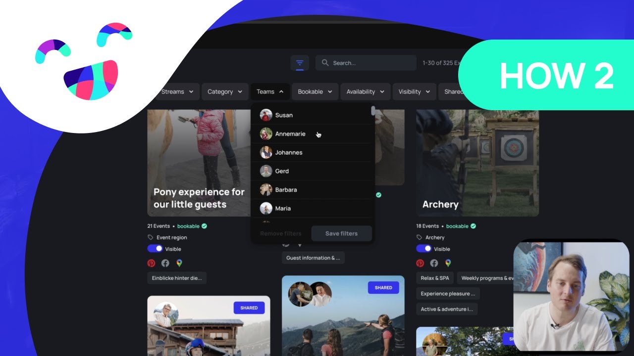 Easy filtering and multi experience management for Giggle pros - YouTube