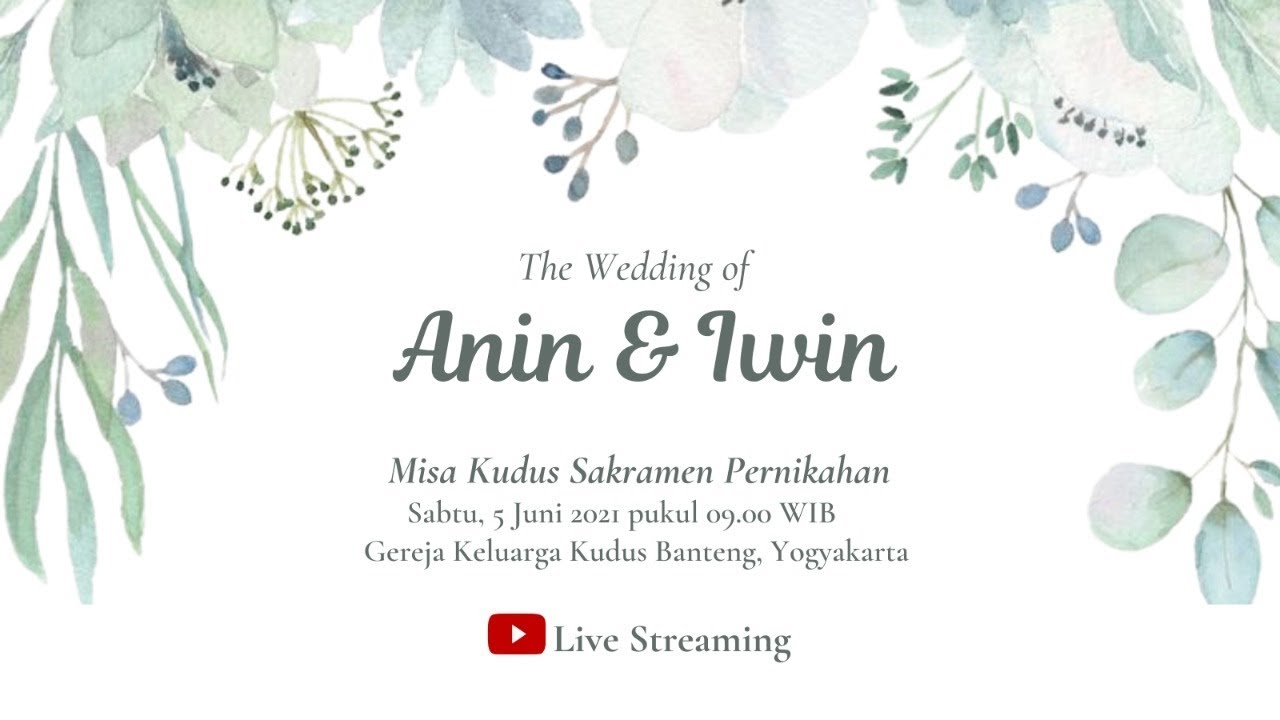 [Live Streaming ] The Wedding Of Anin & Iwin - Amoeba Multimedia - YouTube