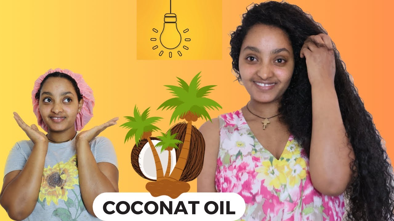 ኮኮናት ቅባት ለደረቅ ለተሰባበረ ቀለም ላለው ጸጉር// coconat hair oil - YouTube