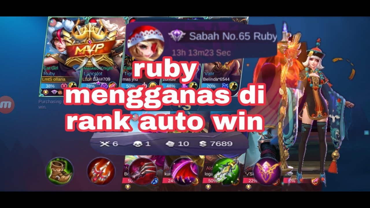 #NightcoreDDekgaming hero ruby main masa lag auto mvp | mobile legend bang bang - YouTube