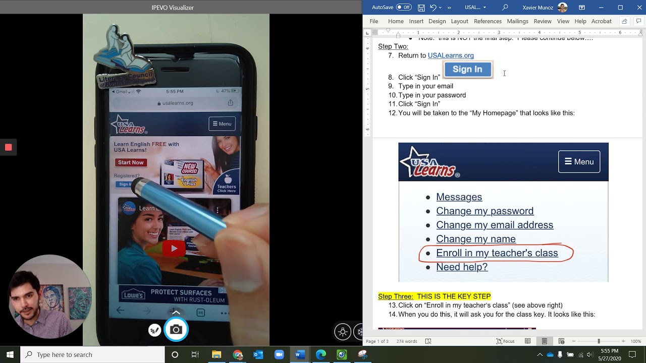 Register for an online USA Learns English or Citizenship class - YouTube