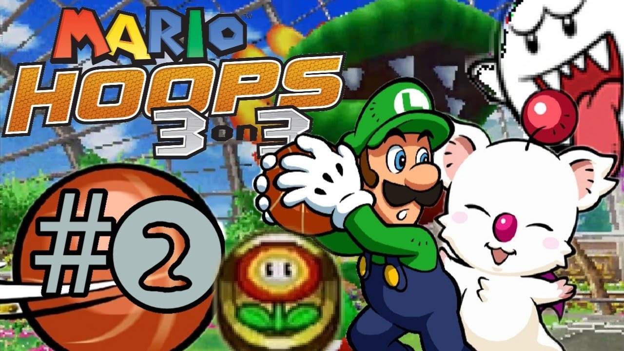 Mario Hoops 3 on 3 | #2 🏀 Flower Tourney (Normal) with Luigi, Moogle ...