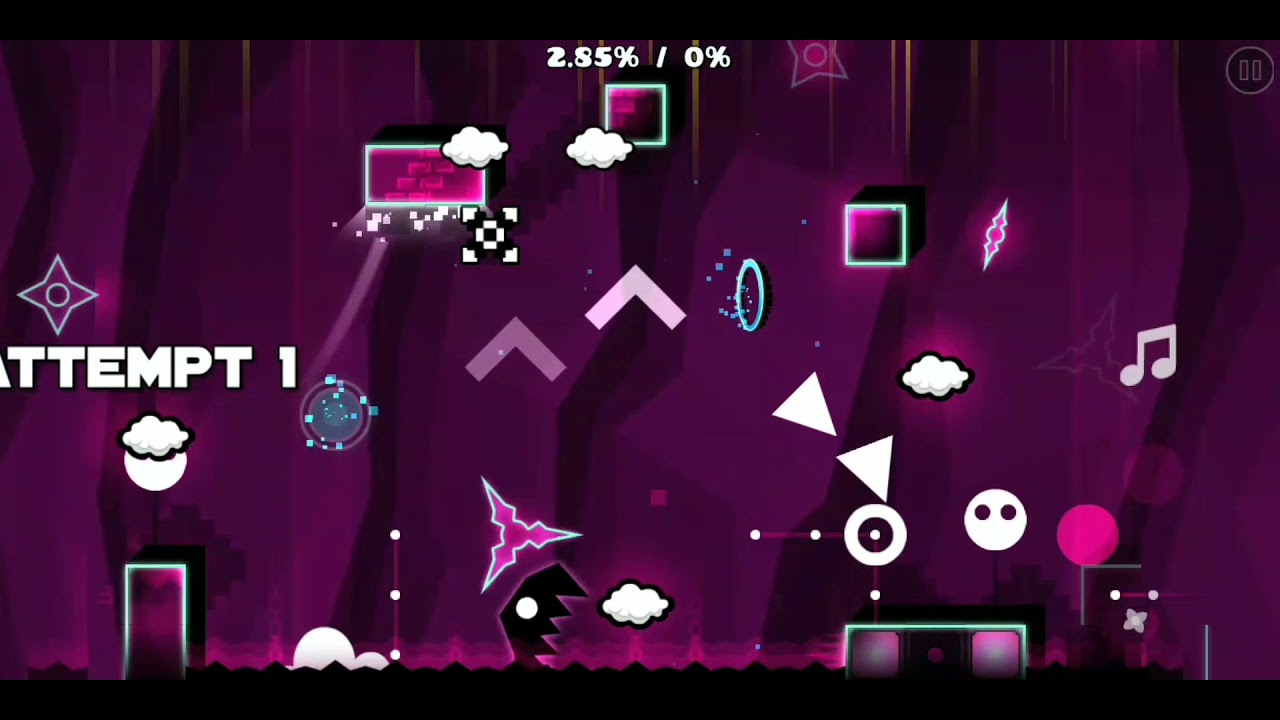 Geometry dash - "fire Gauntlet" 100% (todos los niveles) - YouTube