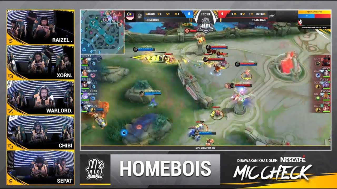 MIC CHECK !! CHIBI LANCELOT TIKTOK MOMENT !! HOMEBOIS VS TEAM HAQ MPL ...