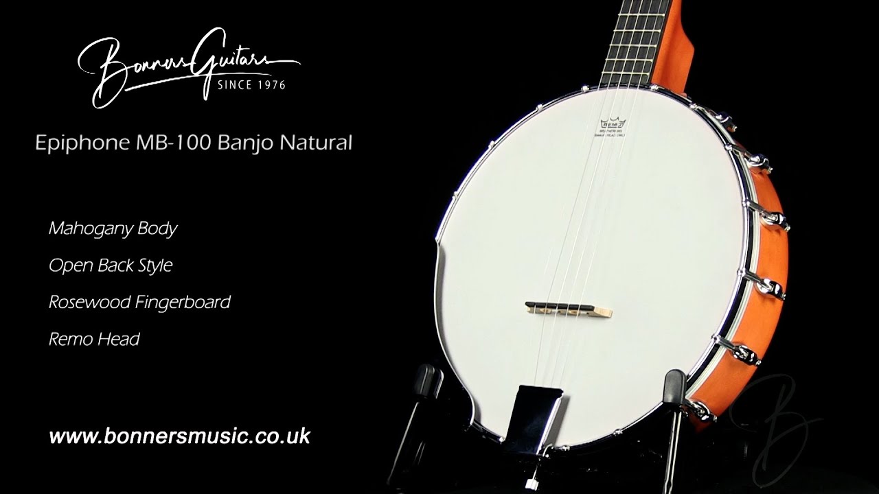 Epiphone MB-100 Banjo Natural | Bonners Guitar Store - YouTube