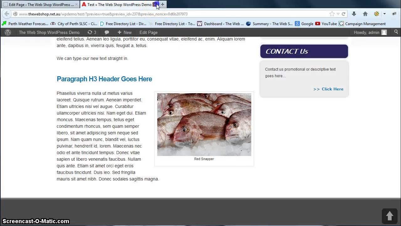 WordPress Tutorial 4: Inserting Images into Pages - YouTube