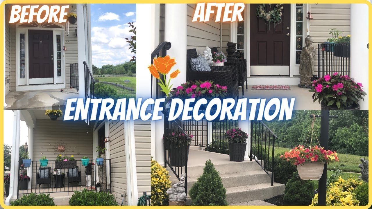INDIAN HOME ENTRANCE DECORATION IDEAS 🏡 SUMMER FRONT PORCH 🌻 BALCONY ...