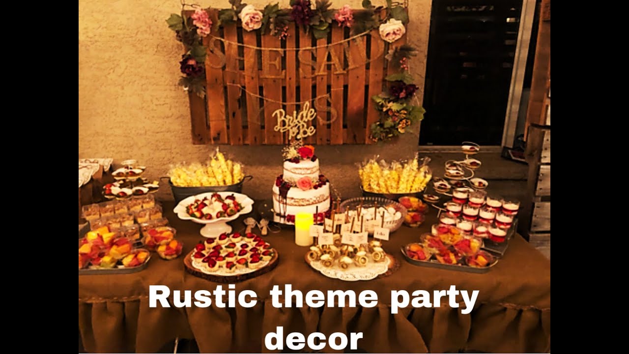 Rustic Party Theme Decor - YouTube