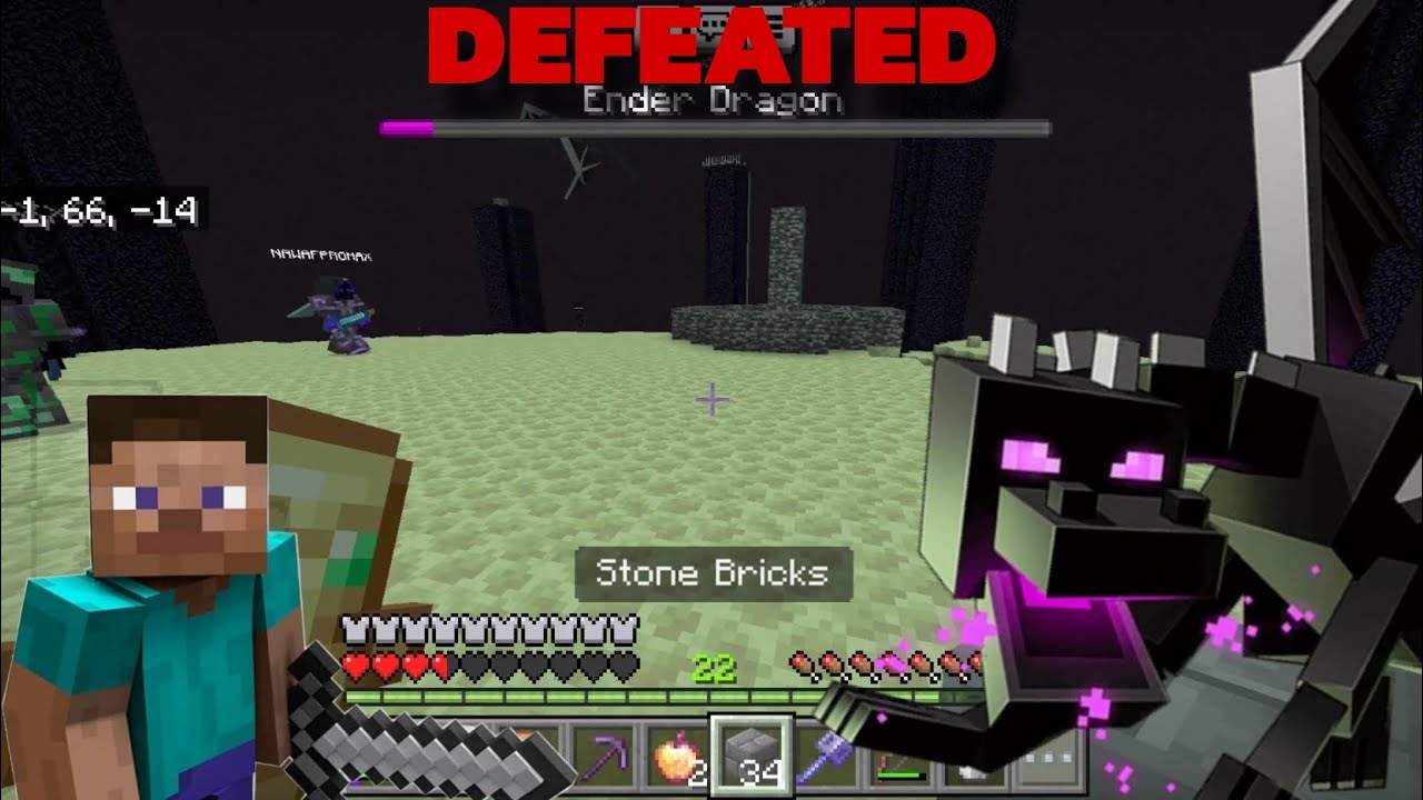 minecraft sarver ender dragon defeated | minecraft bedrock #multiplayer ...