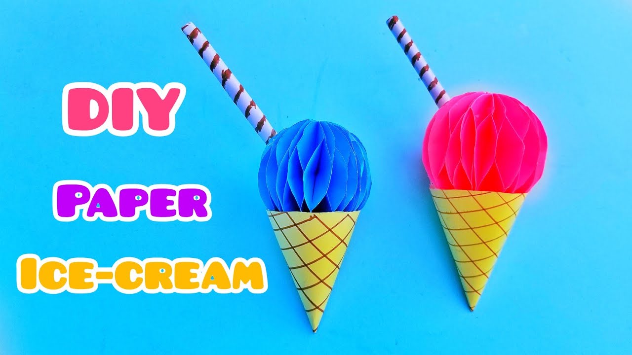 Paper Ice Cream || How To Make Paper Ice Cream At Home Easily - YouTube
