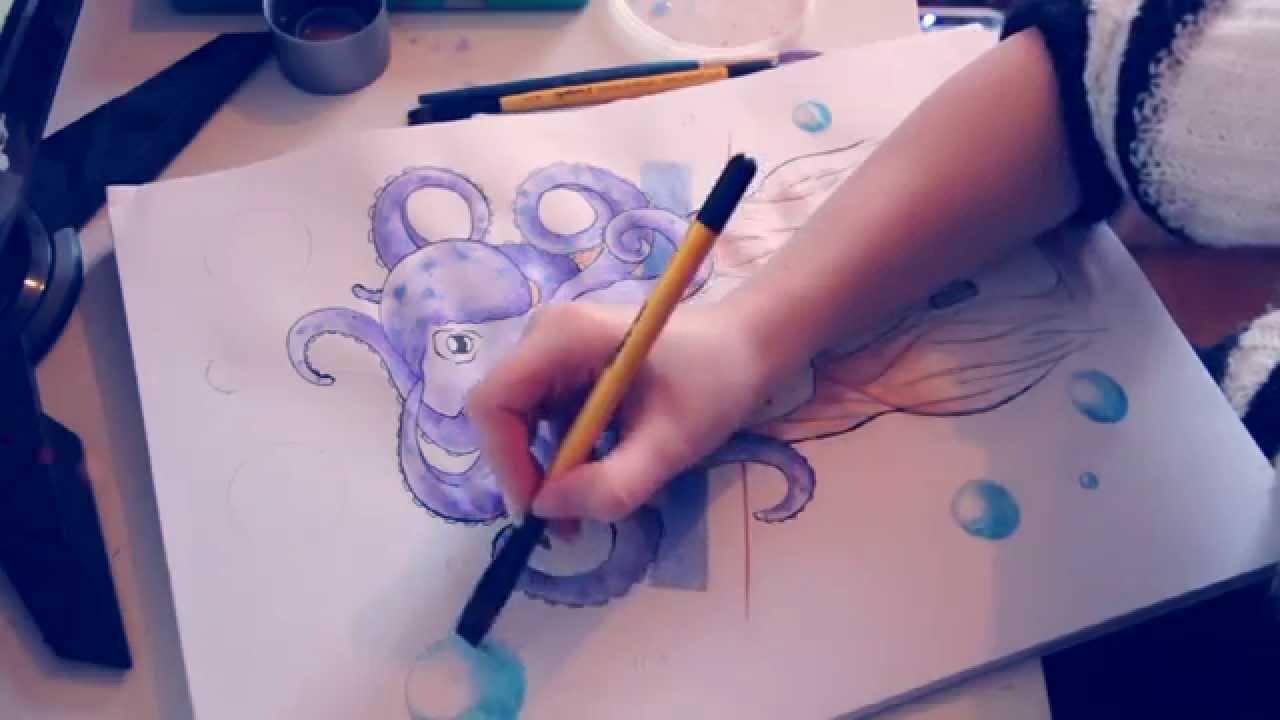Illustration - Octo Lady - YouTube