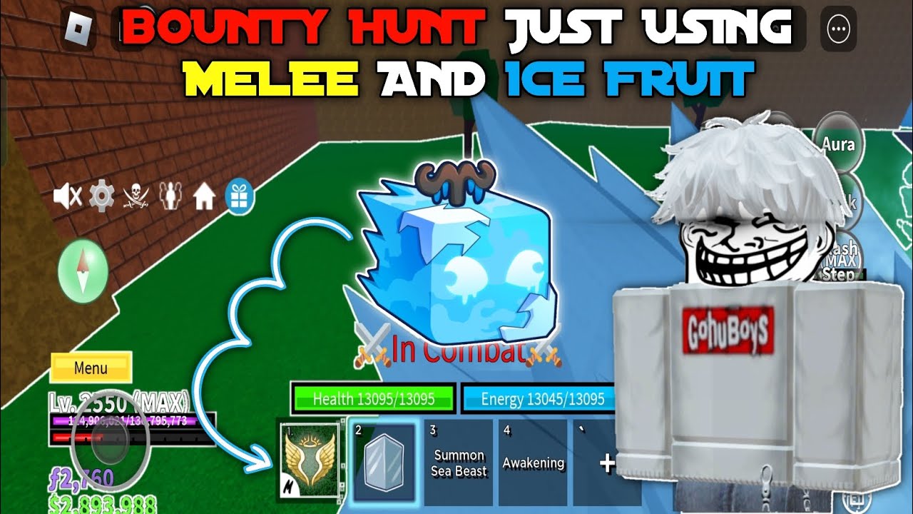 Ice Bounty Hunt - Just Using Melee And Ice Fruit🥶 [ ROBLOX ] - [ BLOX ...