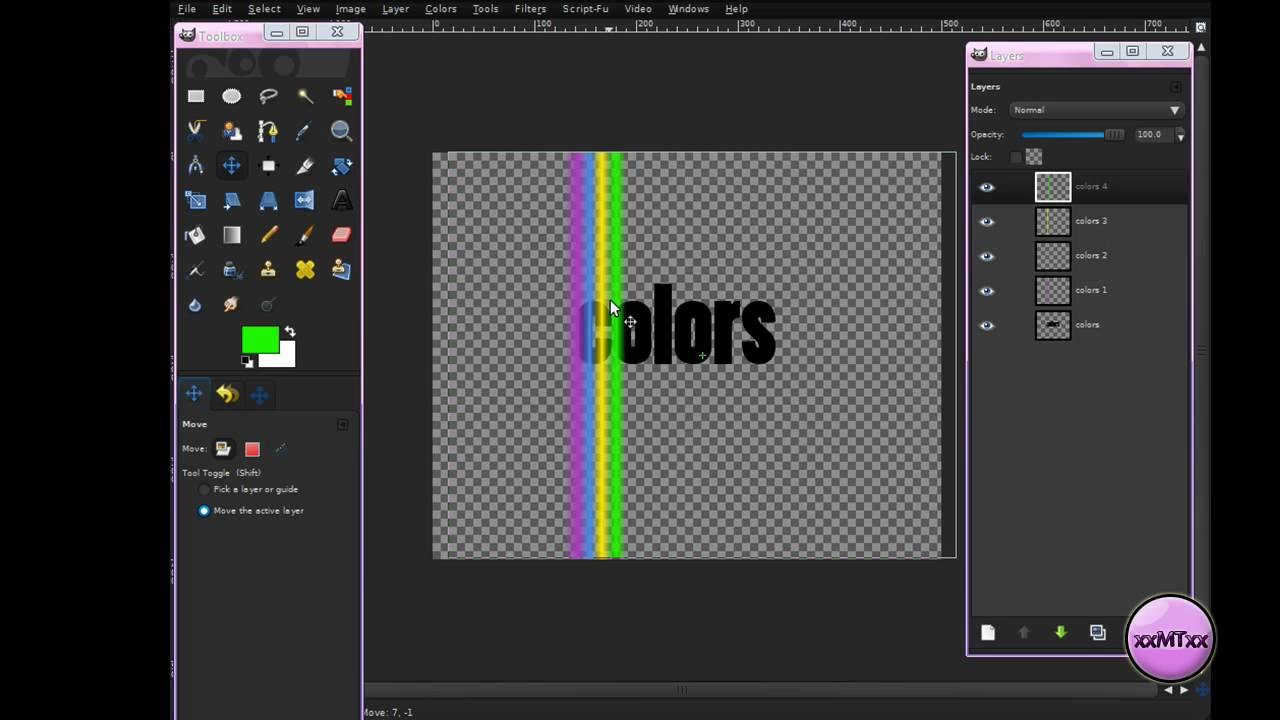 GIMP Tutorial- Make A Cool Animated Color Flashing Text Effect - YouTube
