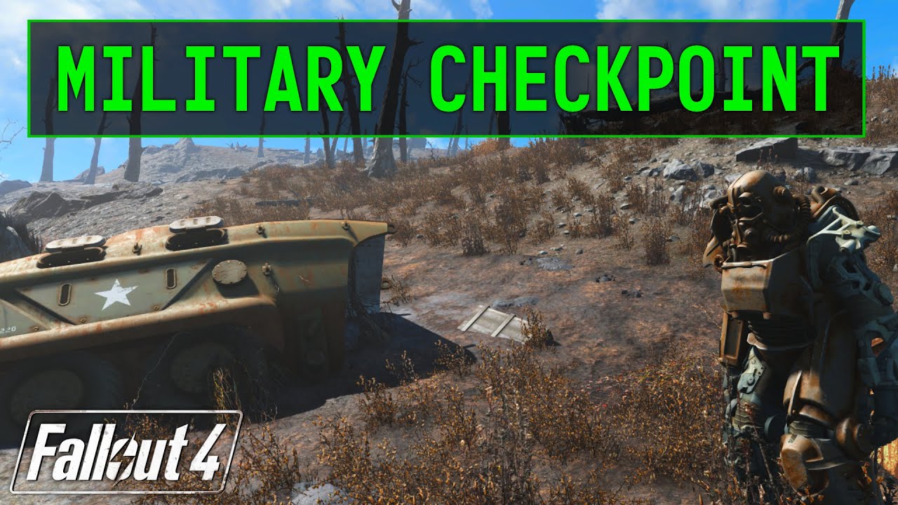 Fallout 4 | Military Checkpoint (Lake Cochituate) - YouTube