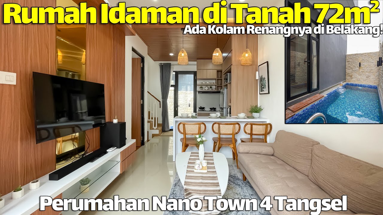 Luas Rumah ini cuma 72m2 Tapi Ada Kolam Renangnya! Ko Bisa?? Nano Town ...