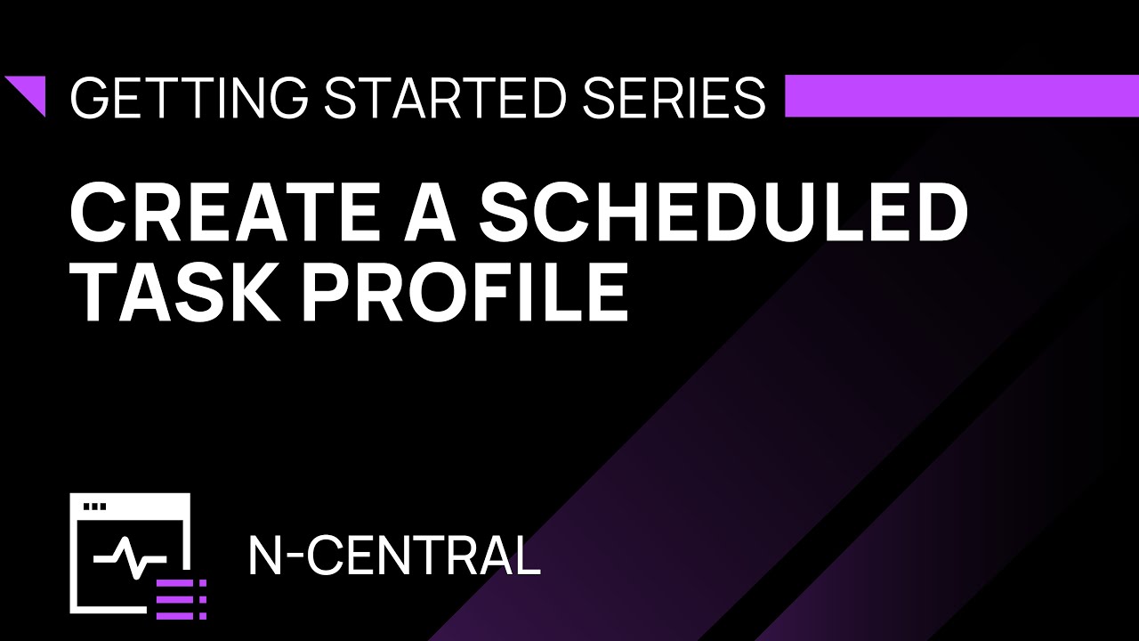 Create a scheduled task profile - YouTube