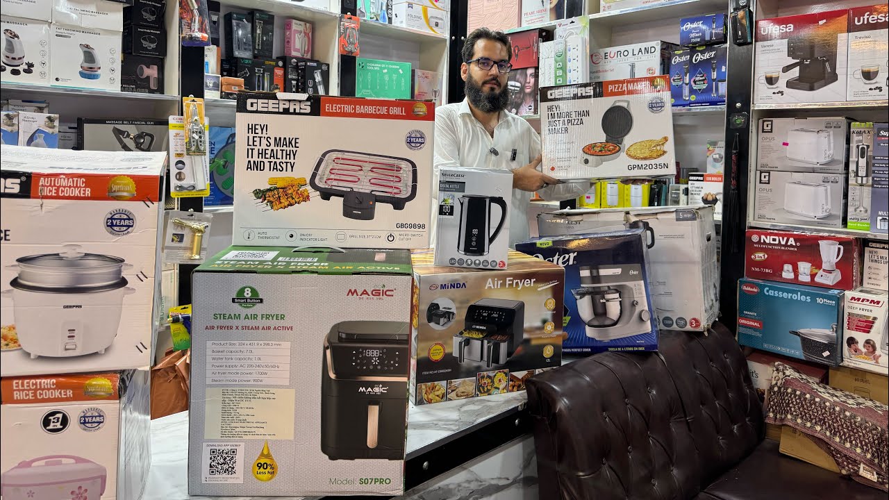 Aziz Bhai Lay Ker Aye Hen Branded Electronics | Rice Cooker | Steam Air Fryer | New Stand Mixers ...