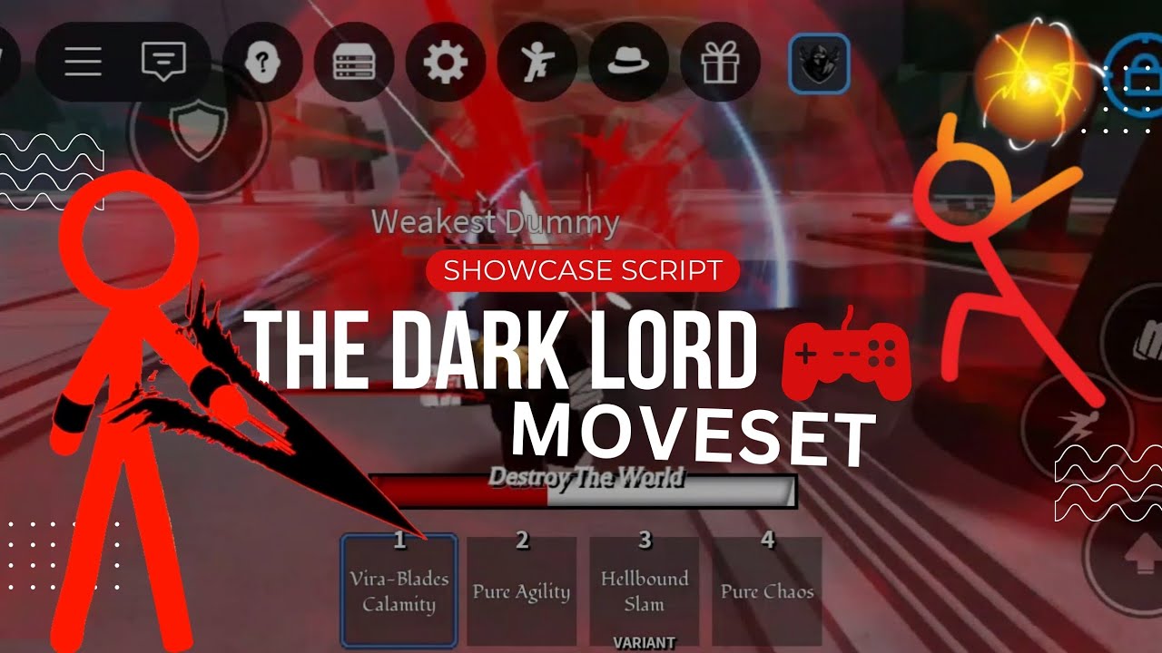 *OP* The Strongest Battleground The Dark Lord Moveset/+Showcase | Tsb ...