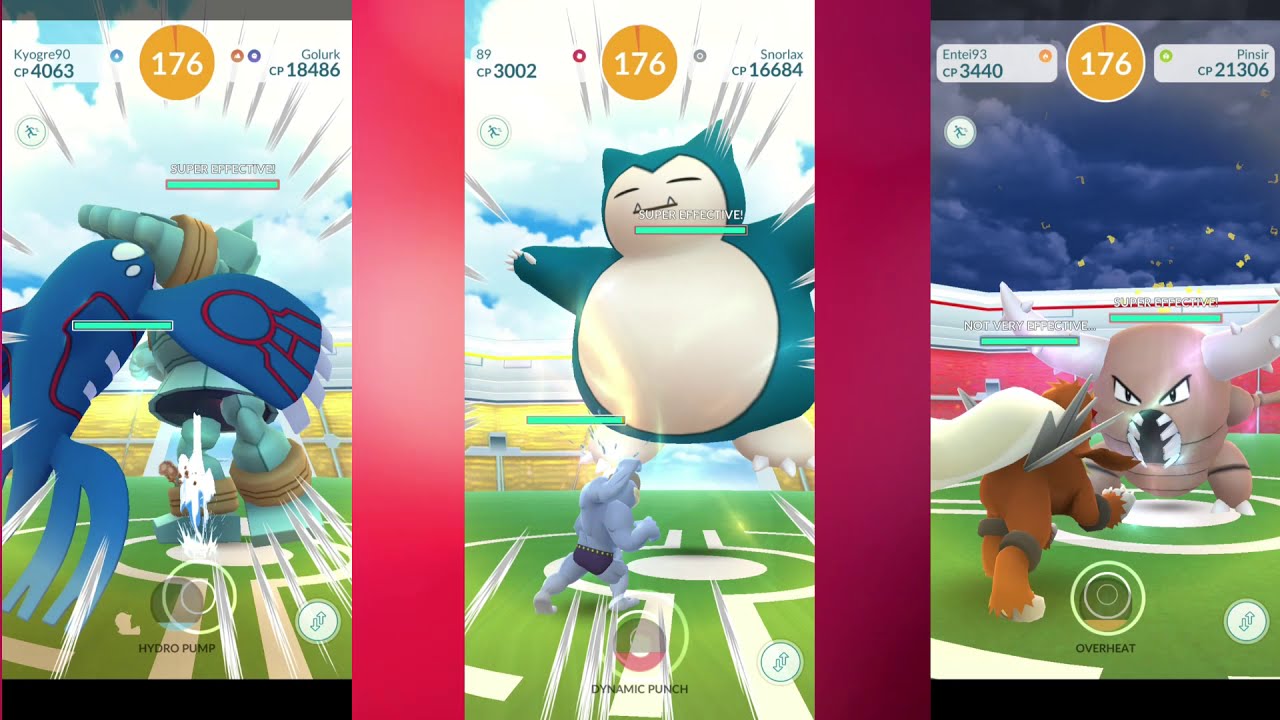 SOLOING NEW RAID BOSS LEVEL 3 GOLURK, SNORLAX , PINSIR - YouTube