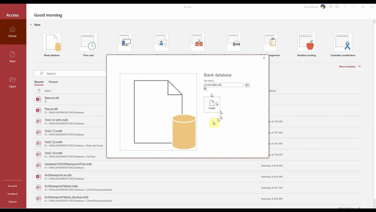 Start Using MS Access First Table YouTube Start Using MS Access First Table YouTube