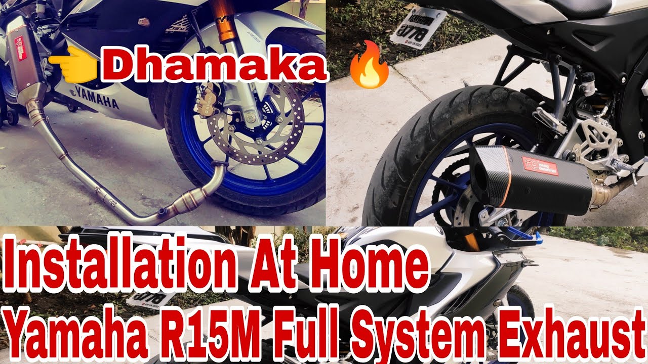 Yamaha R15M Full System Exhaust | Installation At Home | Best Exhaust ...