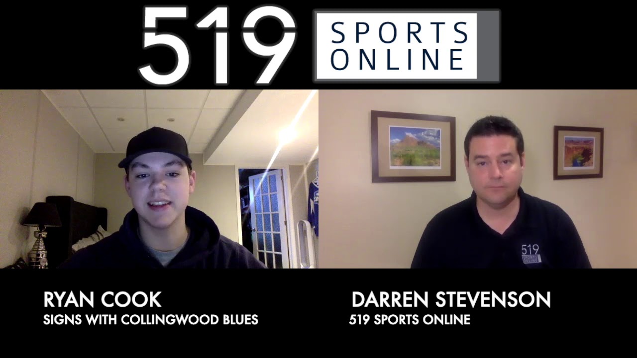 OJHL - Local defenceman Ryan Cook signs with the Collingwood Blues ...