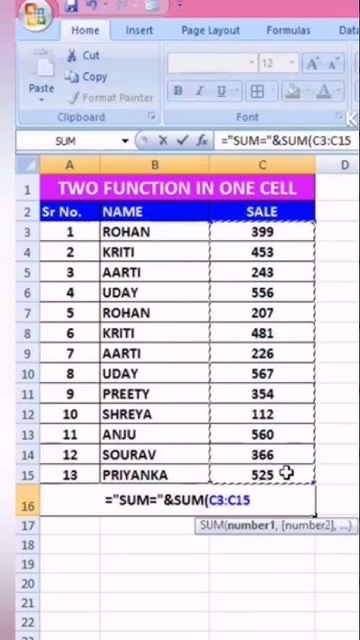 two function in one cell excel 😊😊#shorts #ytshorts #excel - YouTube