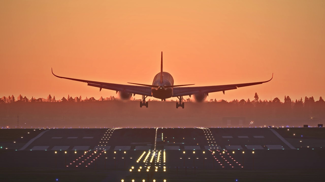 Qatar Airways A350 Sunset approach at Frankfurt Airport [X-Plane 11 ...