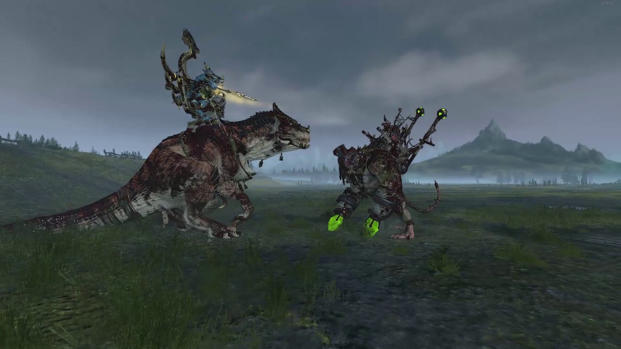 Kroq-Gar on Grymloq VS Warlord on Bonebreaker - Total War: Warhammer 2 ...