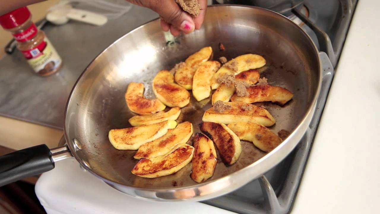 Back to School Breakfast Fried Apples Recipe - YouTube