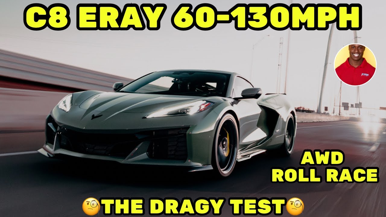 60-130mph Test: C8 eRay (stock!!) - YouTube