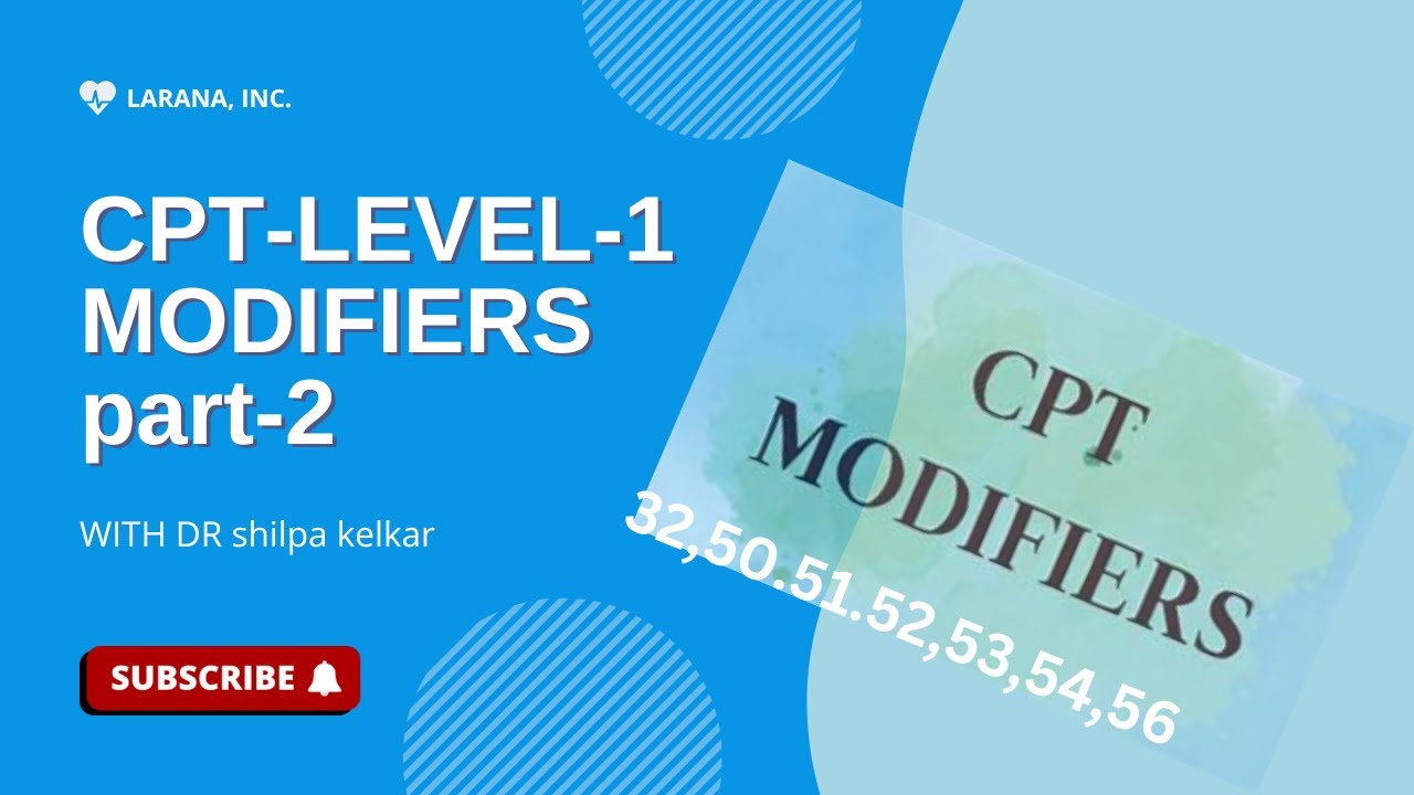 CPT- level-1 , Modifier -part-2 - YouTube