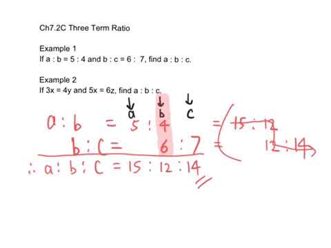 F2 Math Example 7.2C Three Term Ratio - YouTube