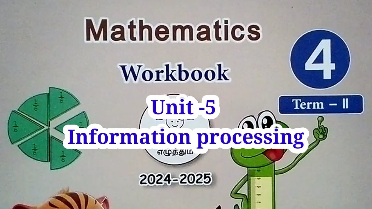 4th standard maths term 2 unit 5 information processing Ennum Eluthum workbook answers 2024 2025 ...