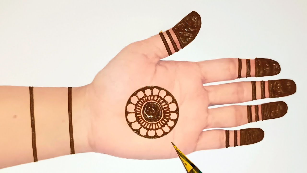 Easy gol tikki mehndi designs | Simple mehandi design | Mehandi ...