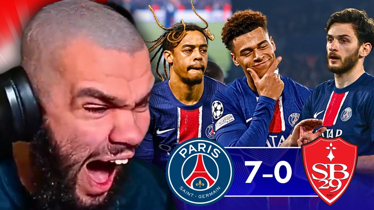 PSG Fan reacts to PSG 7 Goals vs Brest 🔥 - YouTube