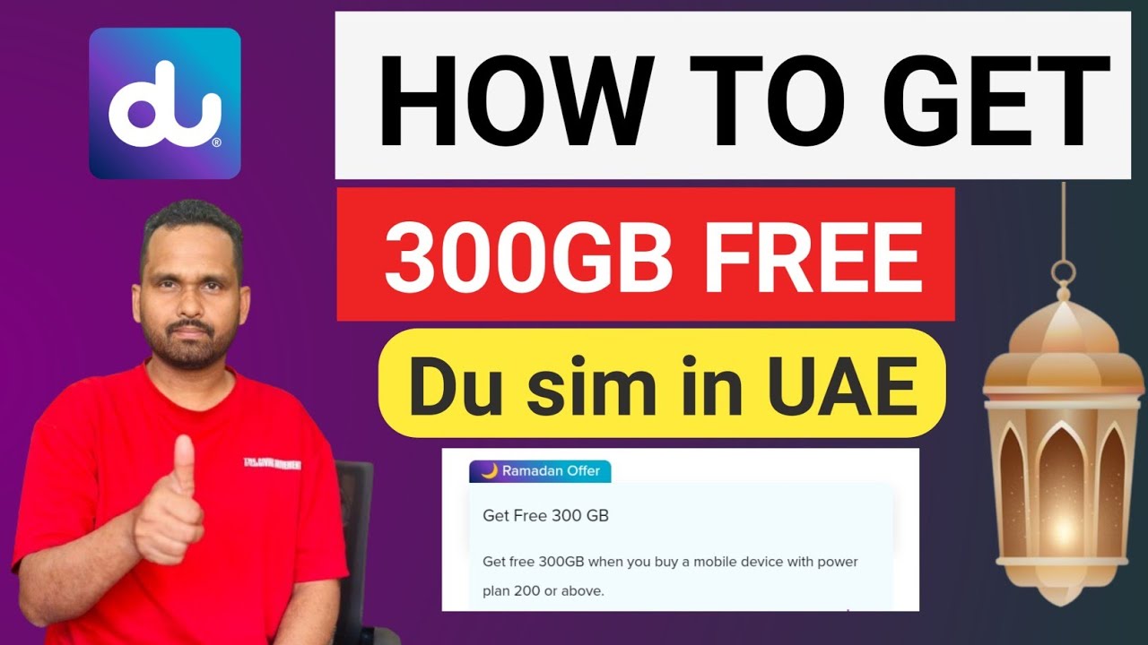 How to get 300GB free Data du sim in UAE | FREE DATA DU IN UAE ...