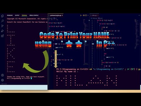How to print your name using * in C++ 🔥#Pattern in C++ to print any Name 🔥, pattern problem in ...