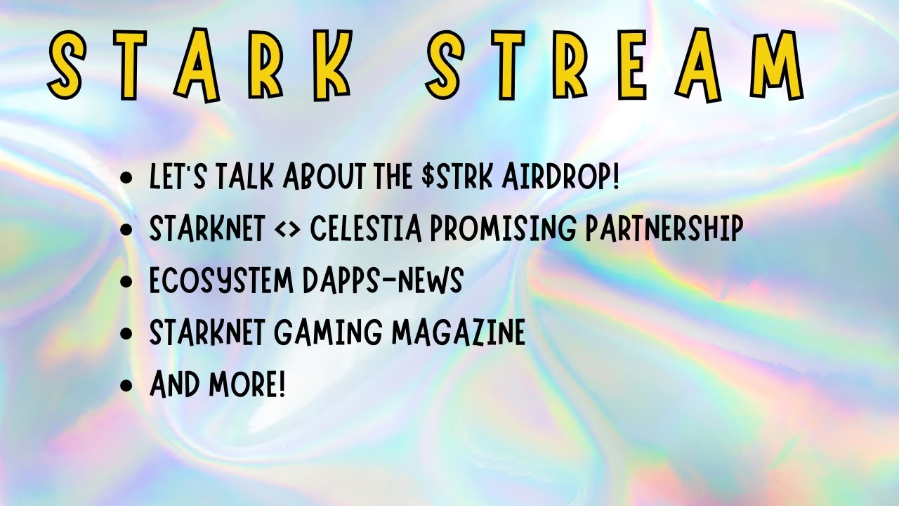 Let's talk about the STRK Token/Airdrop and more! - StarkStream (Edited ...